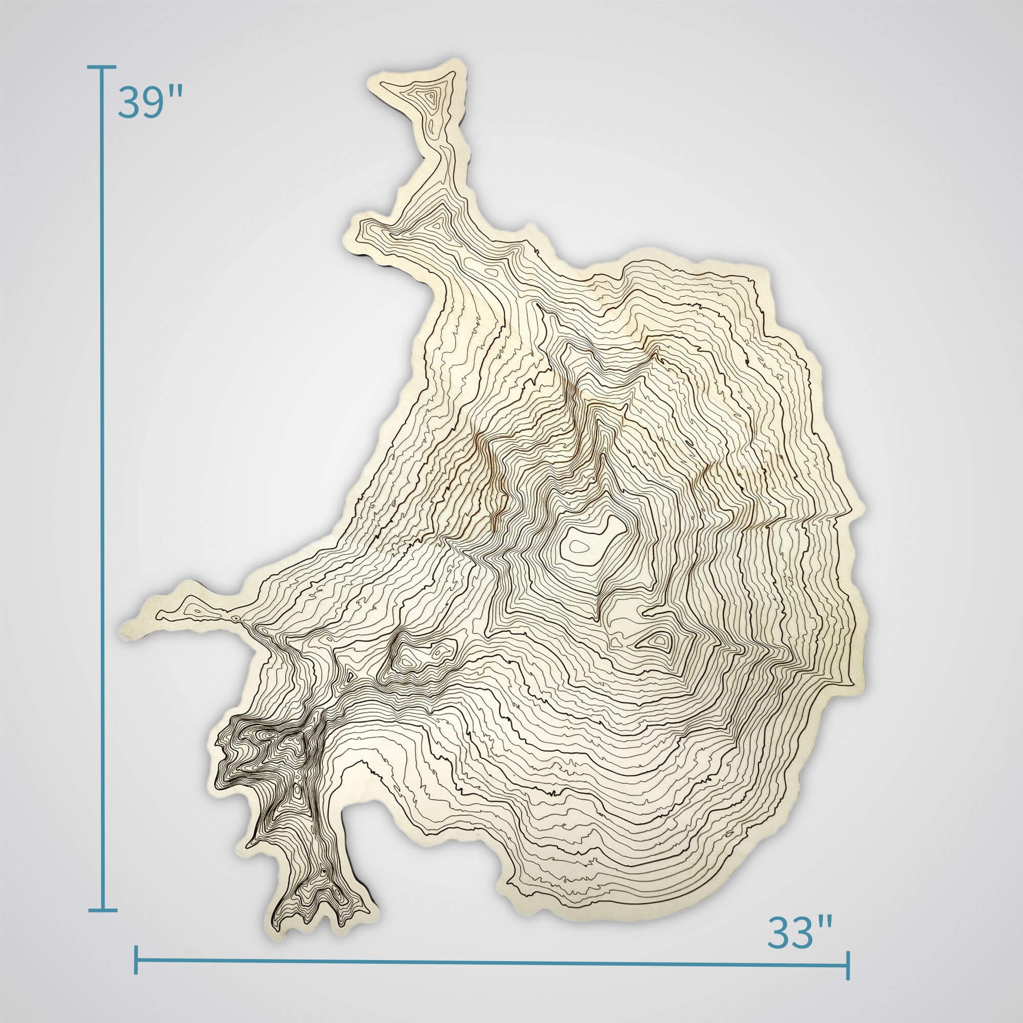 XL Mount Baker Topography Wall Art – SML | Simple Modern Living