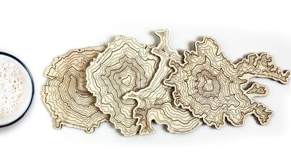 Washington Volcanoes Topography Coasters - Set of 4 – SML | Simple ...