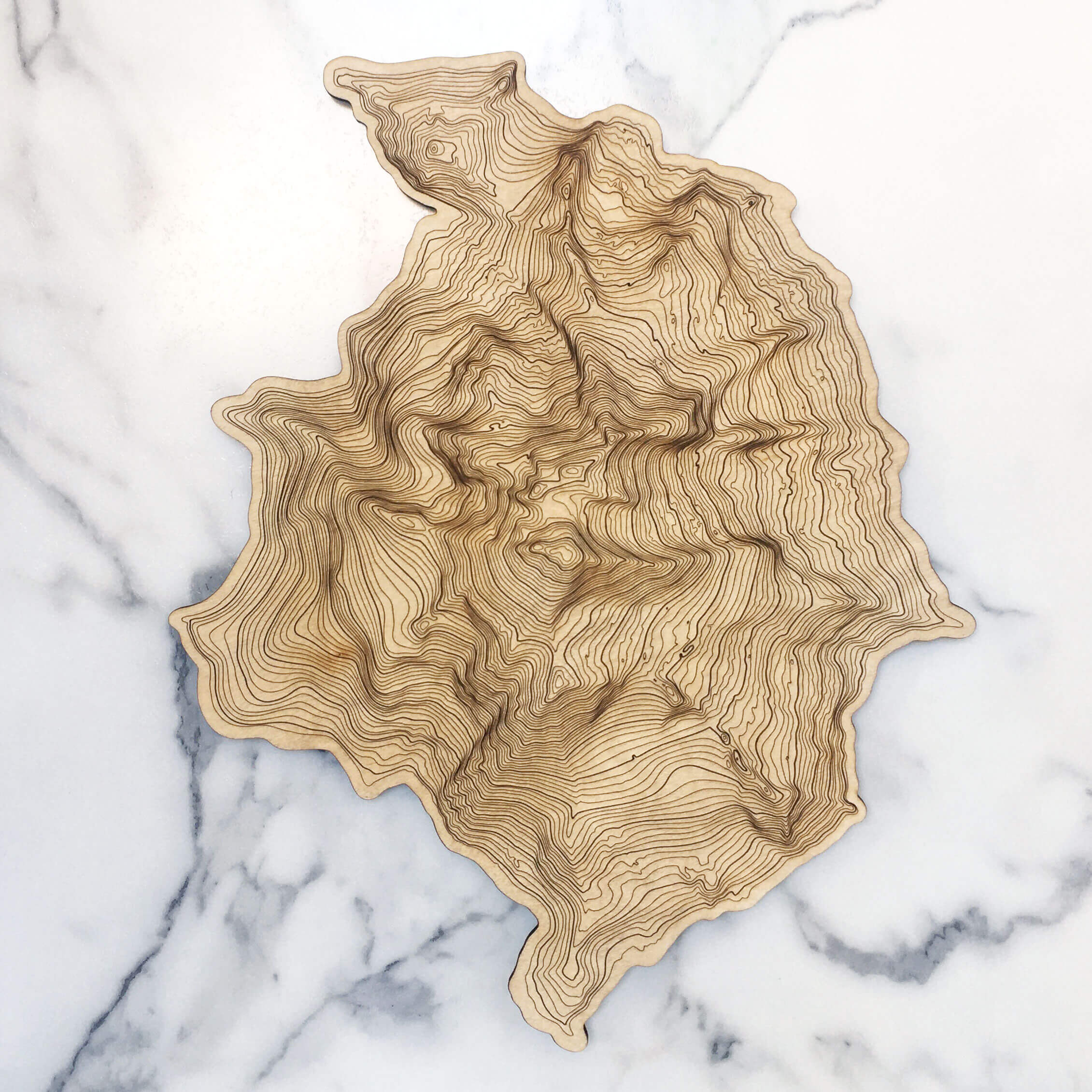 Glacier Peak Topography Wall Art – SML | Simple Modern Living