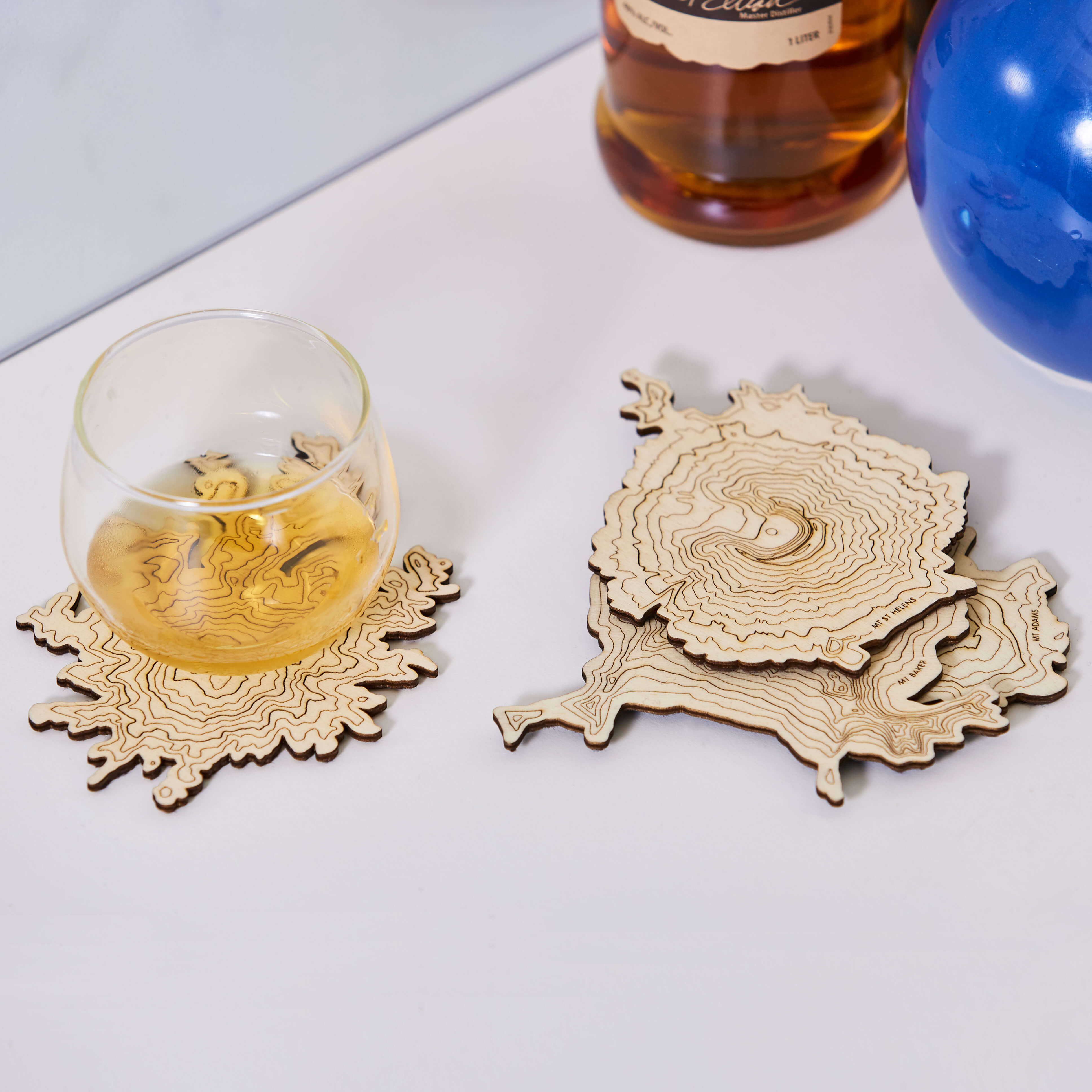 Washington Volcanoes Topography Coasters - Set of 4 – SML | Simple ...